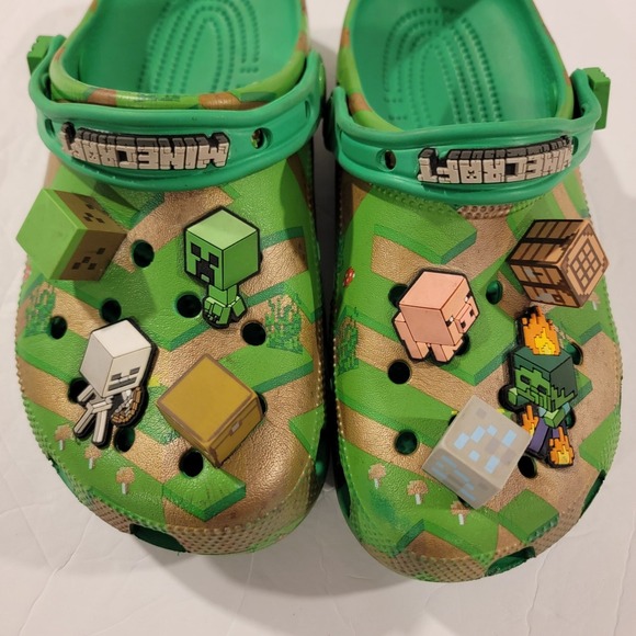 CROCS | Shoes | Crocs Minecraft Theme Kids Size J3 Clog With 3d Game ...
